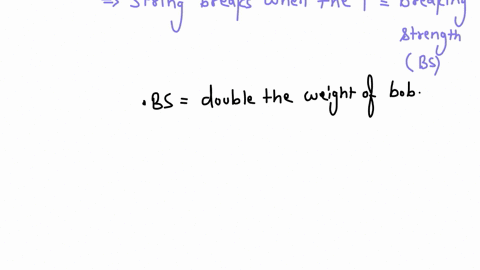 SOLVED:In a simple pendulum, the breaking strength of the string is ...