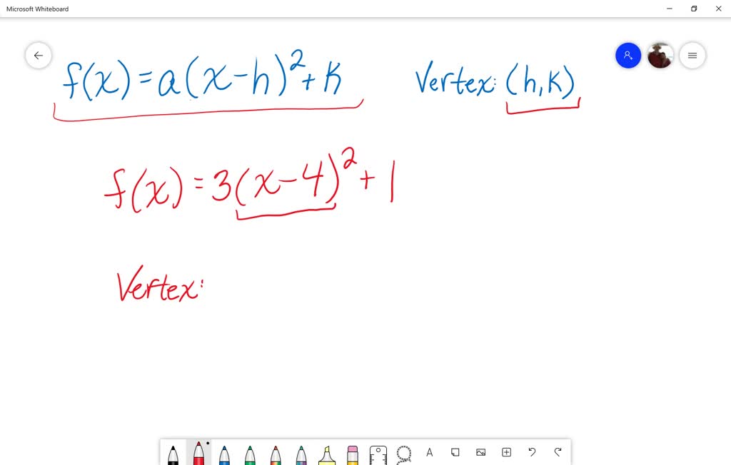 SOLVED:Find the vertex of the graph of each function. Do not sketch the ...