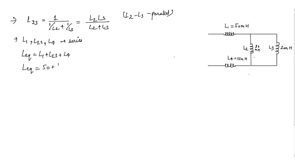 Determine the total parallel inductance for the following coils in ...