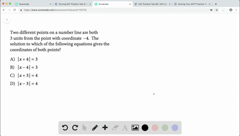 Two distinct points on the number line are at a distance of 2 units ...
