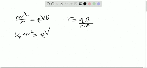SOLVED: A particle of charge q and mass m is accelerated from rest through a potential ...