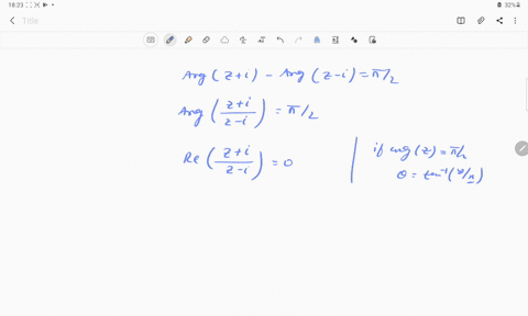 SOLVED:The locus of the complex number z in an argand plane satisfying ...