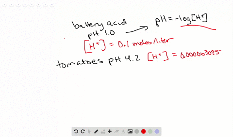 SOLVED:Write a description of the logarithmic scale used for the pH ...