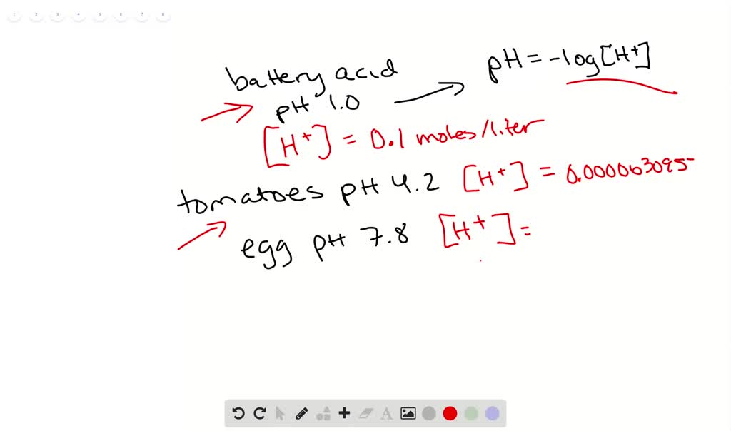 SOLVED:Write a description of the logarithmic scale used for the pH ...