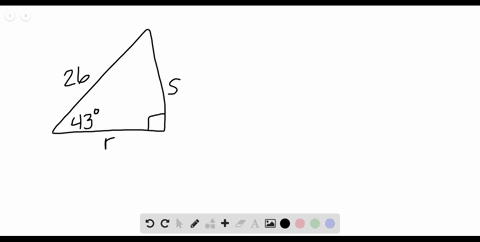 SOLVED:In Exercises 17-22, ind the value of each variable using sine and cosine. Round your ...