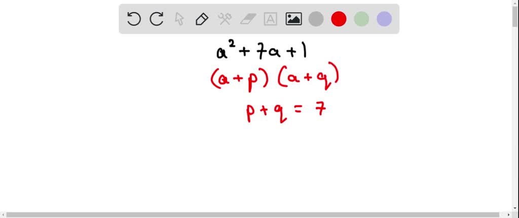 ⏩SOLVED:Factor completely. a^2+7 a+1 | Numerade
