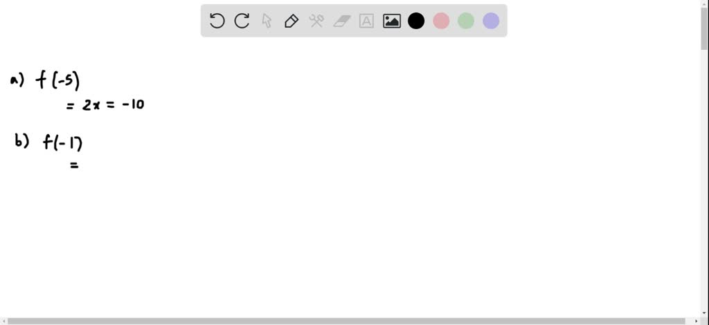 SOLVED:For each piecewise-defined function, find (a) f(-5), (b) f(-1),(c) f(0), and (d) f(3) f(x ...