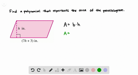 SOLVED:Find a polynomial expression that represents the area of the rectangle shown in the ...