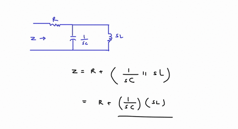 SOLVED:Determine the driving point impedance at the input terminals of ...