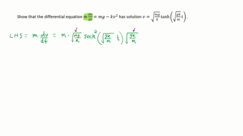 SOLVED:Skydiving If a body of mass m falling from rest under the action ...
