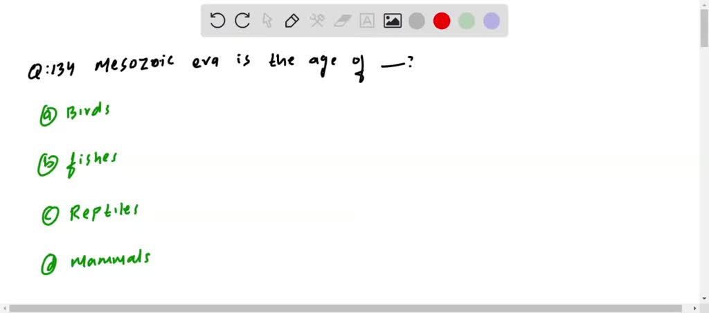 SOLVED:Which was the dominant terrestrial life form during the Mesozoic ...