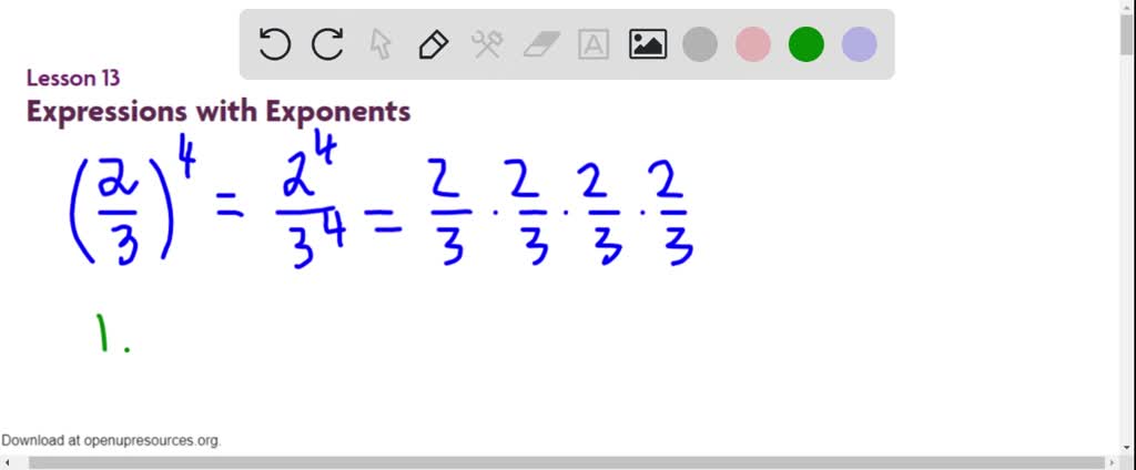 Summary Lesson:Expressions with Exponents | Numerade