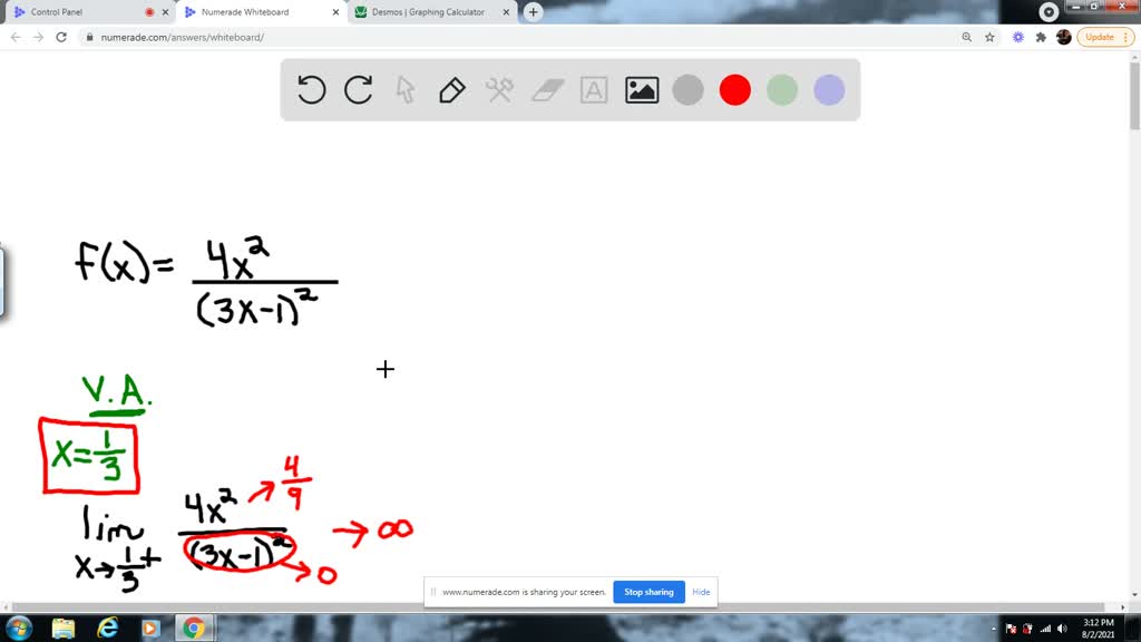 Solved Find The Vertical And Horizontal Asymptotes F X 4 X 2 3 X