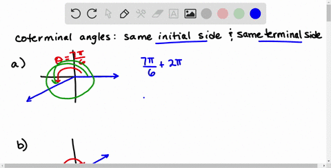 SOLVED:In Exercises 27-30, determine two coterminal angles (one ...