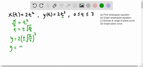 SOLVED:(a) Find a rectangular equation of each plane curve with the given parametric equations ...