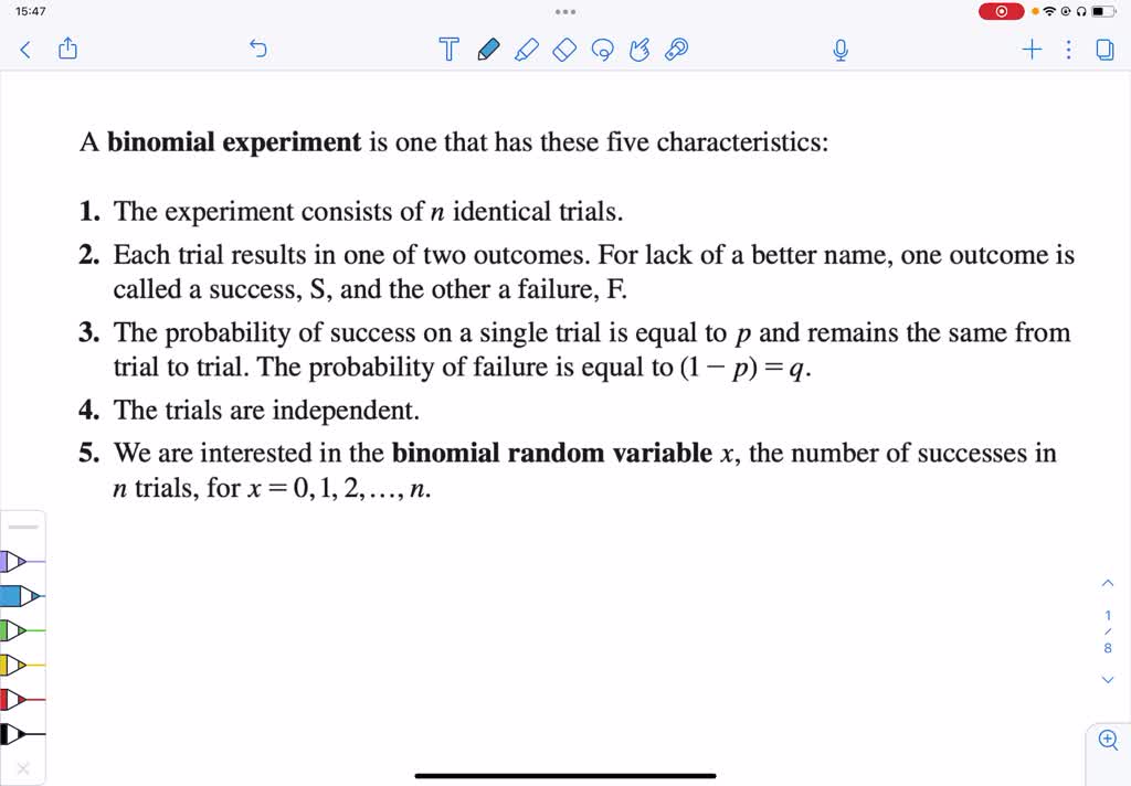 SOLVED Give The Five Characteristics Of A Binomial Random Variable SOLVED Give The Five Characteristics Of A Binomial Random Variable