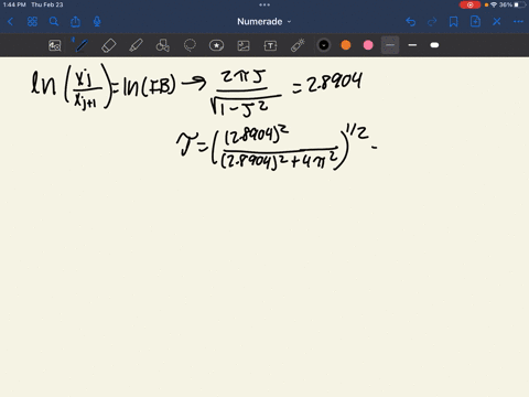 ⏩SOLVED:What is the ratio of successive amplitudes of vibration if ...
