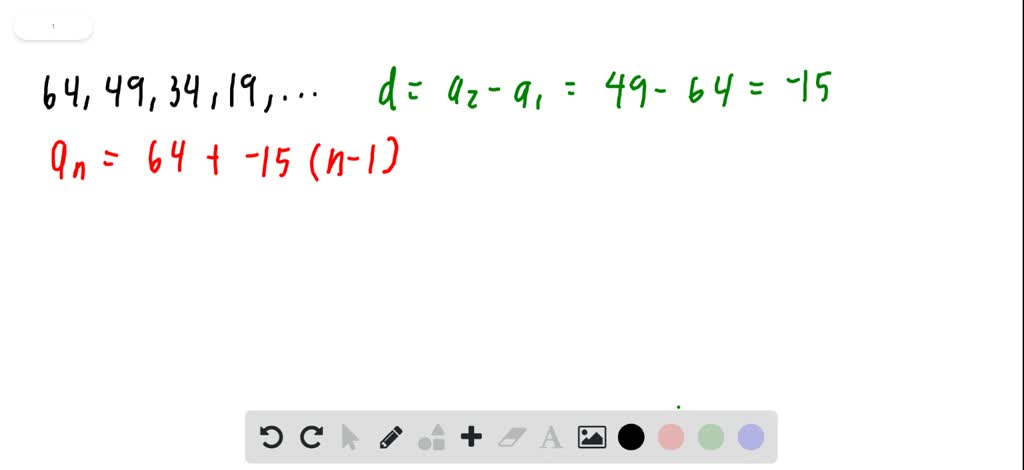 SOLVED:Determine the common difference, the fifth term, the n th term ...
