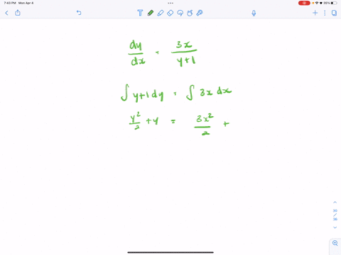 SOLVED:The differential equation is separable. Find the general ...