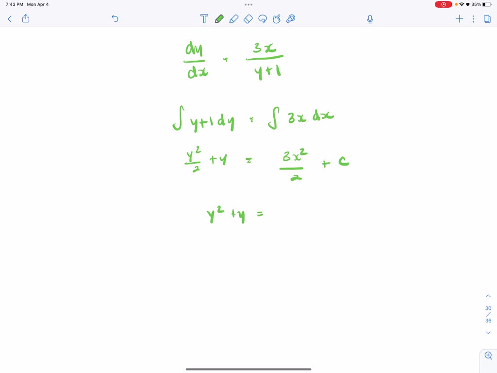 SOLVED:The differential equation is separable. Find the general ...