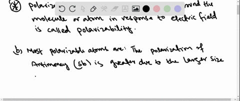 SOLVED:(a) What is meant by the term polarizability? (b) Which of the ...