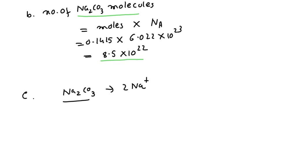 SOLVED:A sample of sodium carbonate, Na2 CO3, weighs 15.0 g. Calculate the following quantities ...