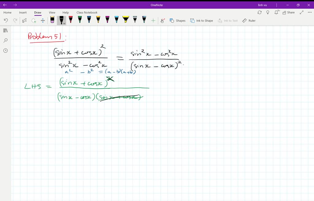 SOLVED:Verify the given identity. cos^2 x-2 sin^2 x cos^2 x-sin^2 x+2 ...