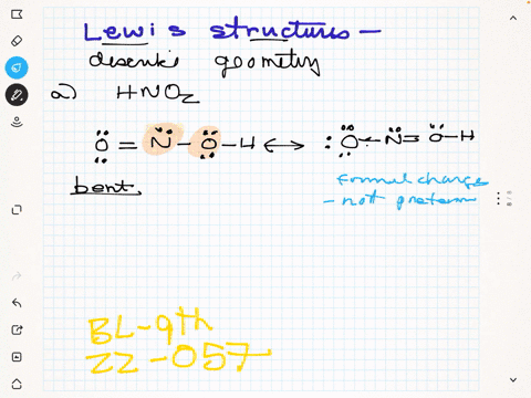 SOLVED: Escriba la estructura de Lewis de cada una de las especies ...