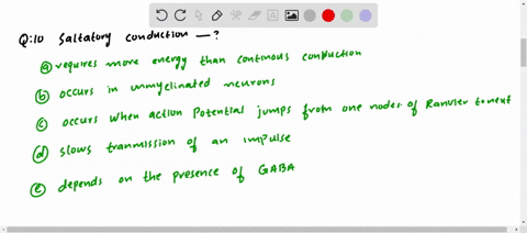SOLVED:Saltatory conduction (a) requires more energy than continuous ...