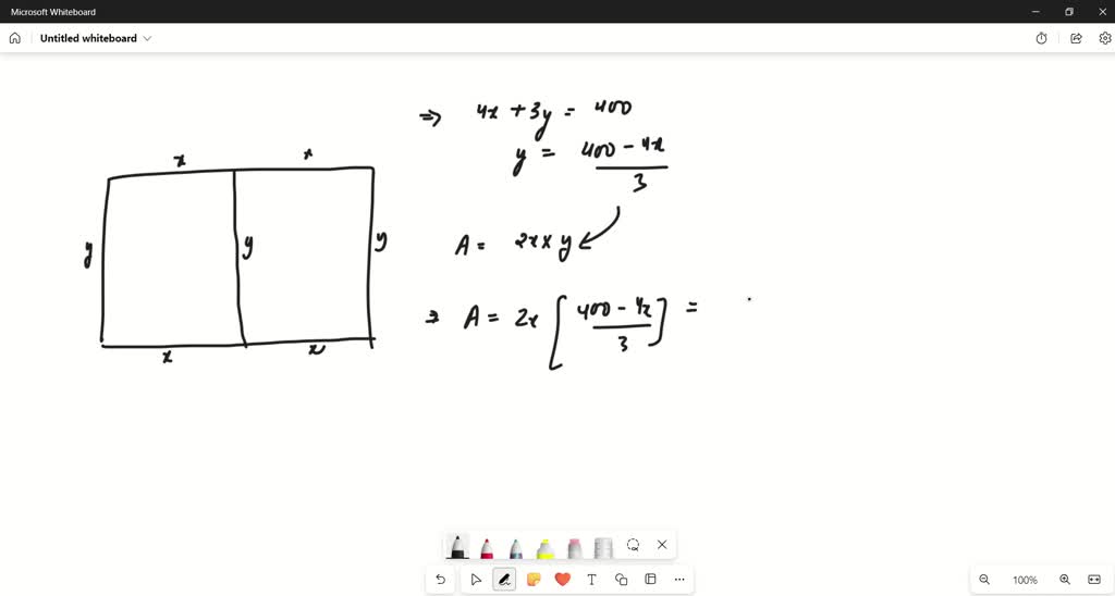 A farmer has 400 feet of fencing material available to make two ...