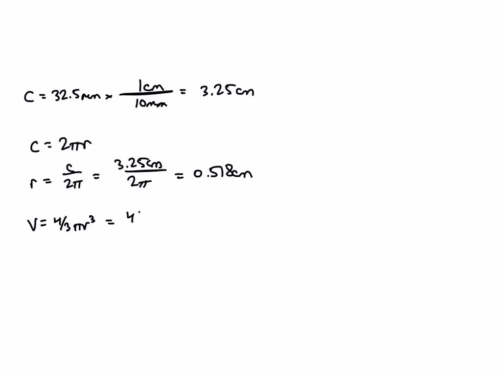 SOLVED:A steel ball-bearing with a circumference of 32.5 mm weighs 4.20 ...