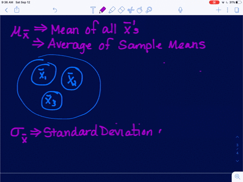 SOLVED:Notation In general, what do the symbols μx̅ and σx̅ represent ...