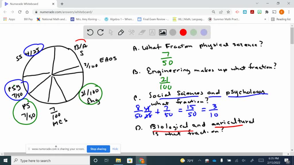 The following graph is called a circle graph or pie chart. Each sector (shaped like a piece of ...