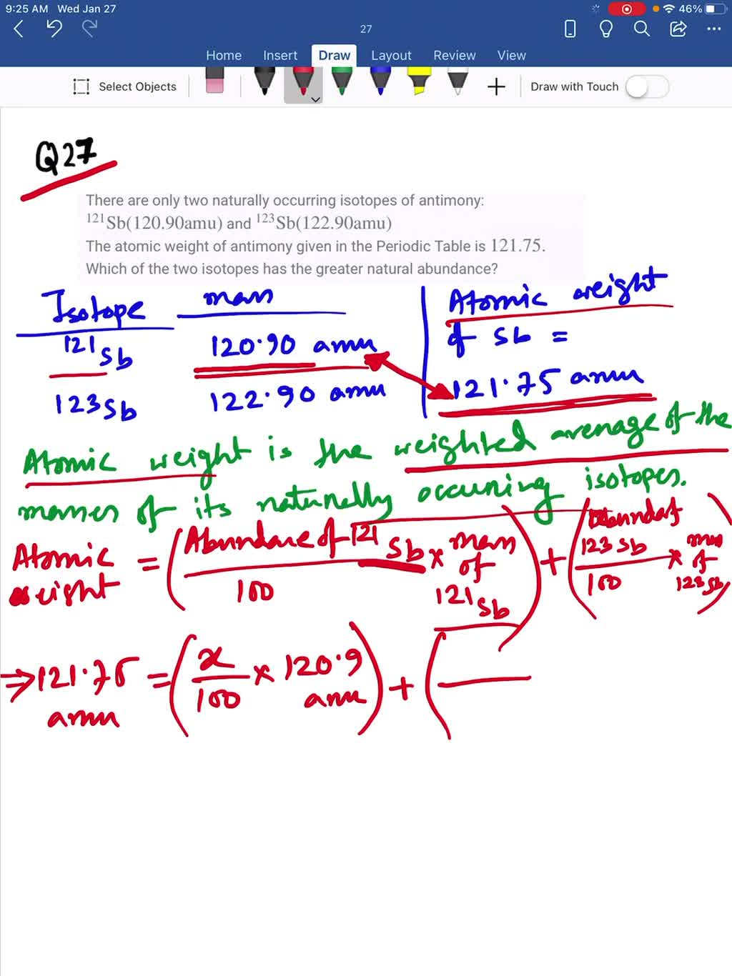 10 A Fictional Element Has TWo Isotopes And An Atomi SolvedLib
