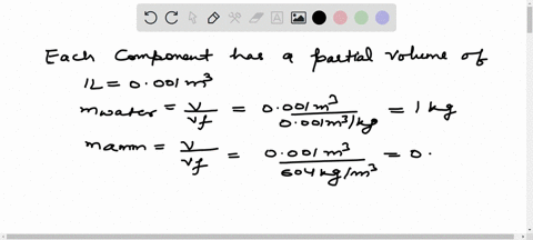 SOLVED:A 3-L liquid mixture is one-third each of water, ammonia, and ...