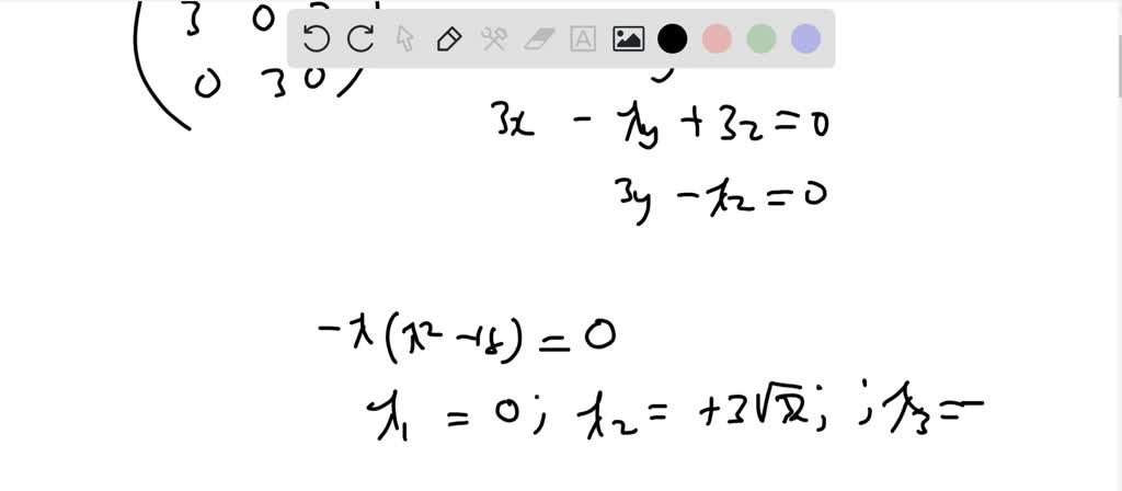 SOLVED: Symmetric matrices with repeated eigen values Find the eigen values and the ...