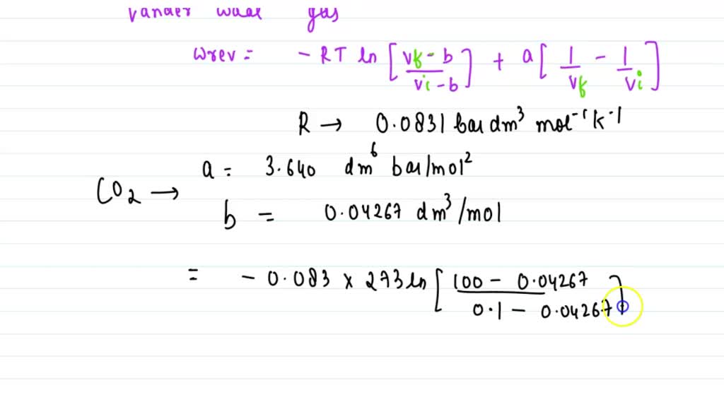 (a) Calculate the work of reversible isothermal expansion of a mole of ...