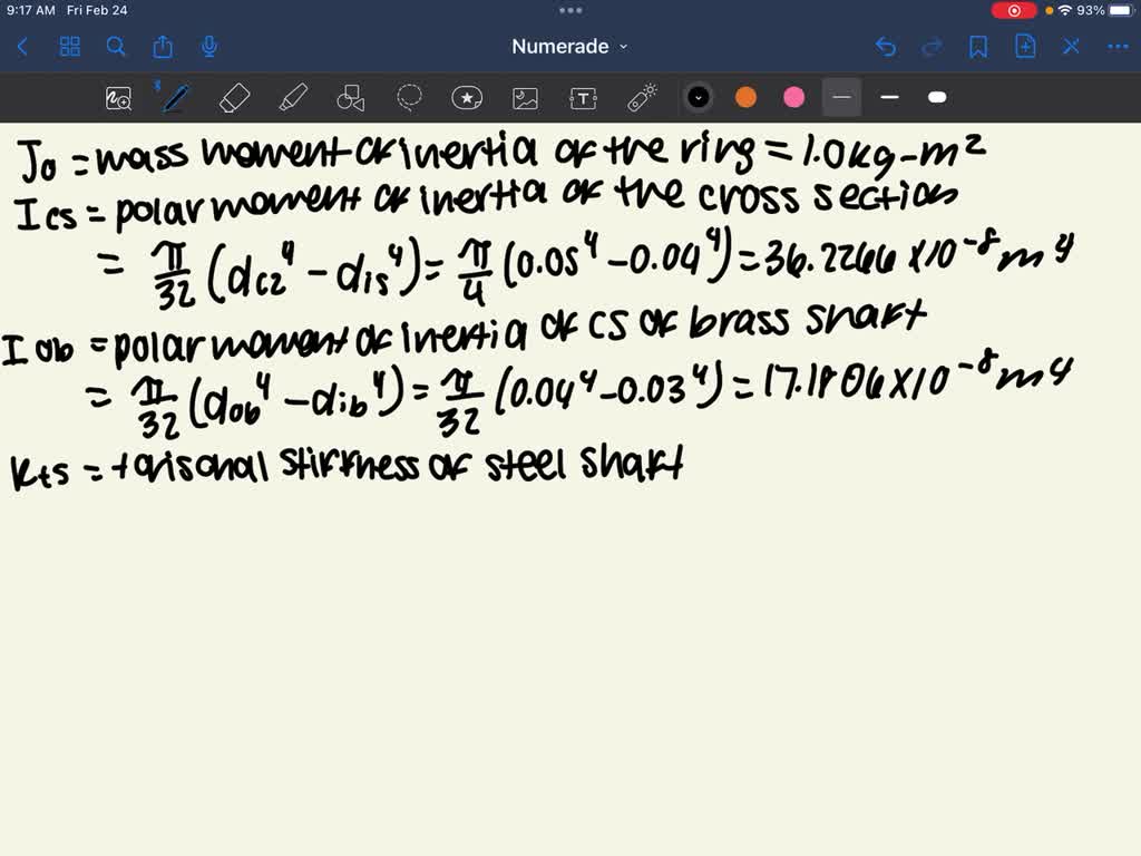 SOLVED:A heavy ring of mass moment of inertia 1.0 kg-m^2 is attached at ...