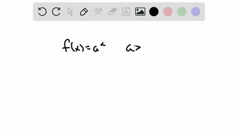 SOLVED:For an exponential function f(x)=a^x, if a>1, then the graph ...