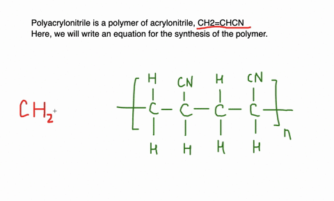 SOLVED:Polyacrylonitrile is a polymer of acrylonitrile, CH2=CHCN ...
