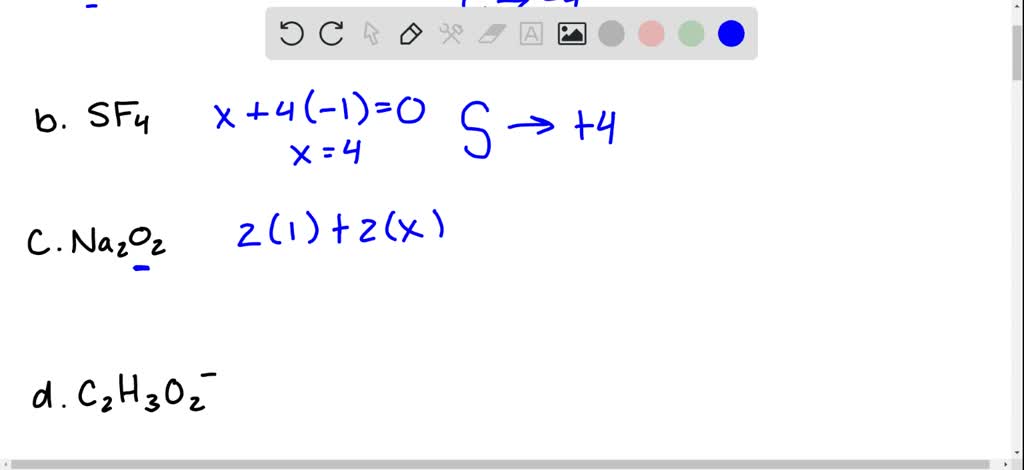 SOLVED:Indicate the oxidation state of the underlined element in (a ...