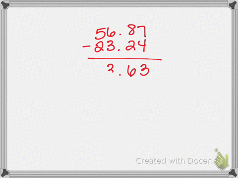 SOLVED:Add or subtract. Then check by estimating the sum or difference ...
