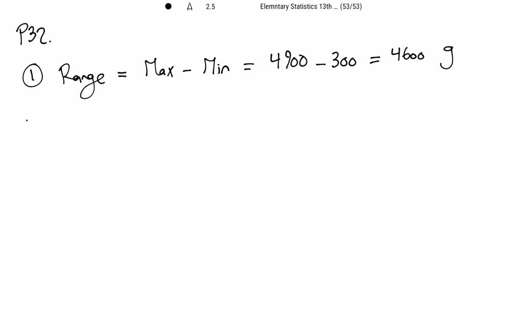 SOLVED:Refer to the data in the indicated exercise. After finding the range of the data, use the ...