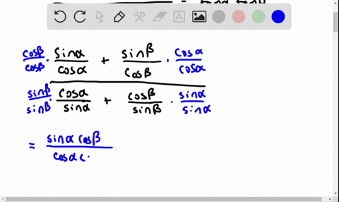 SOLVED:Establish each identity. (tanα+tanβ)/(cotα+cotβ)=tanαtanβ