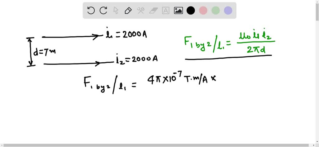 SOLVED:Estimate the magnitude of the force per unit length acting on a ...
