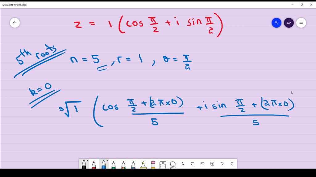 ⏩SOLVED:Use a calculator to complete. Compute the fifth roots of i ...