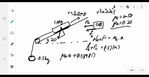 SOLVED:Il The 1.0 kg physics book in FIGURE P7.41 is connected by a string to a 500 g coffee cup ...
