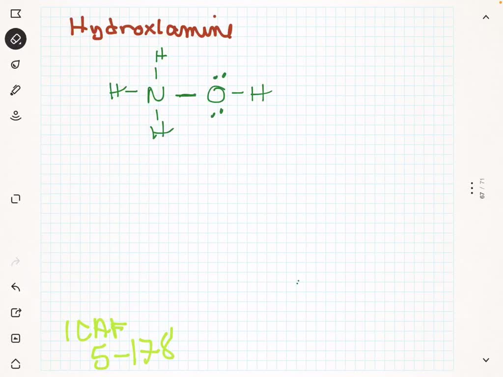 SOLVED:Hydroxylamine is a compound that contains one nitrogen atom and ...
