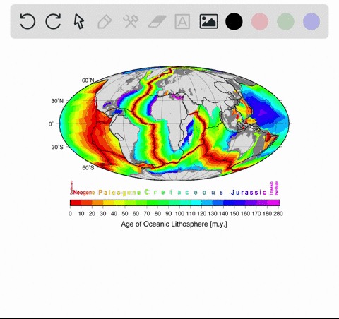 SOLVED:Compare the ages of oceanic crust with the ages of continental ...