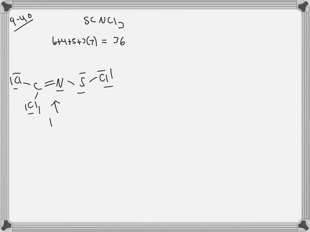 ⏩SOLVED:Complete the Lewis structures of SCNCl3 in Figure P9. 40 ...